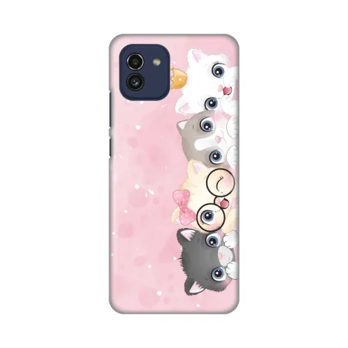 Silikonska futrola - maska print Skin za Samsung A035 Galaxy A03 Pink cats