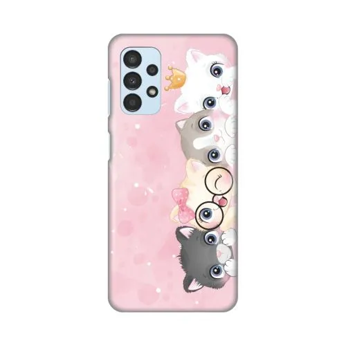 Silikonska futrola - maska print Skin za Samsung A135 Galaxy A13 4G Pink cats