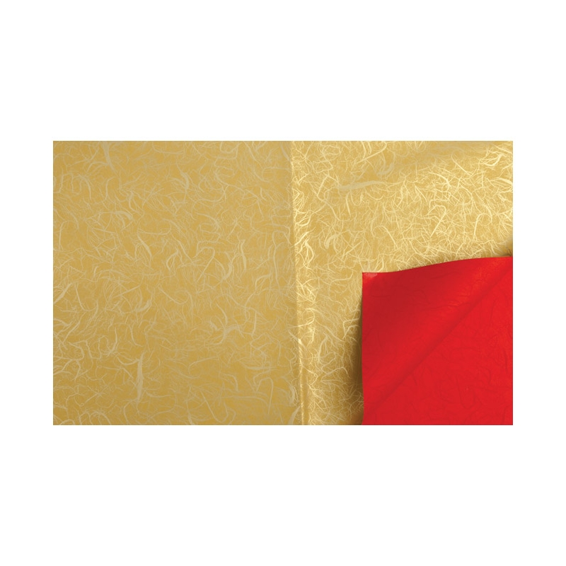 Papir ukrasni obostrani 70x100cm CR200871 zlatni/crveni