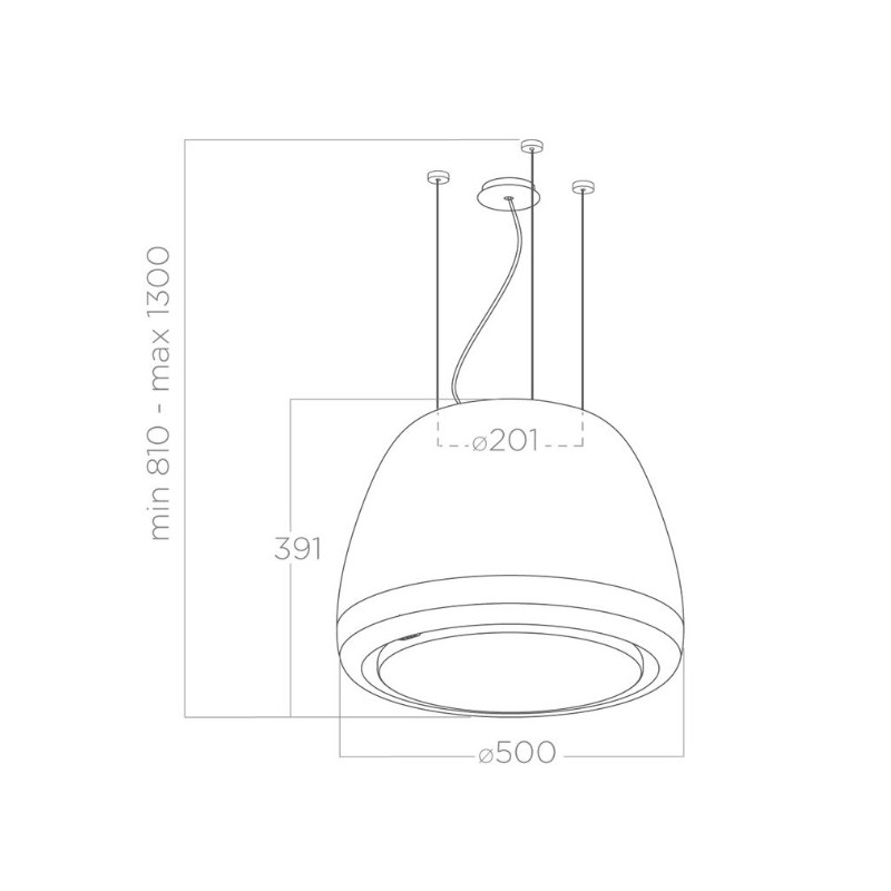 Elica ostrvski aspirator EDITH CLASSIC/F/50