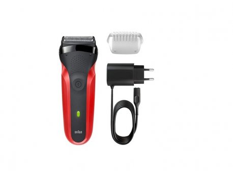 BRAUN SHAVER 300 BLK/RED