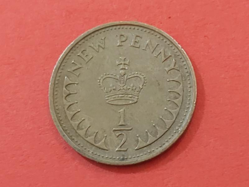 Britanija - 1/2 new penny 1971 god