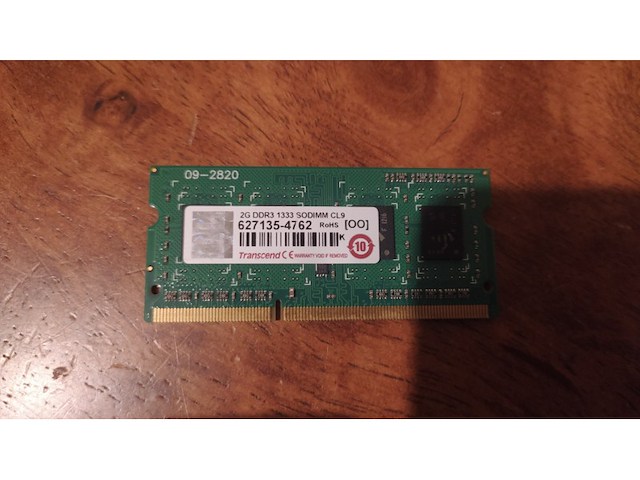 Ram memorija DDR3 Transcend , 2GB , 1333MHz