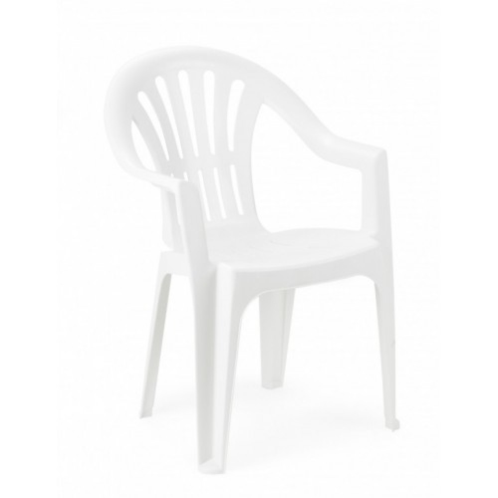 GREEN BAY Baštenska stolica KONA plastična bela 029086 *M4