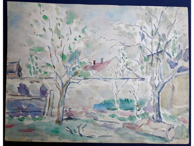 simonovic - odlican akvarel - 1958
