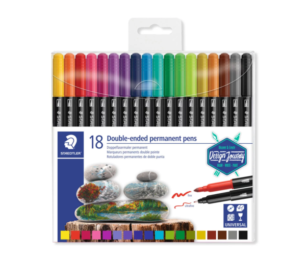 STAEDTLER Double-ended permanent pens 3187 TB18