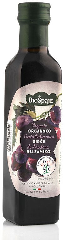 Balzamiko sirće iz Modene (organski proizvod) 250 ml Bio Špajz