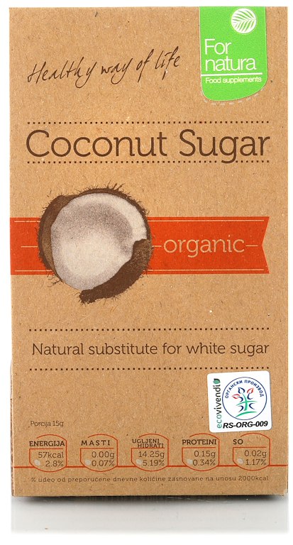 Kokosov šećer (organski proizvod) 100 g For Natura