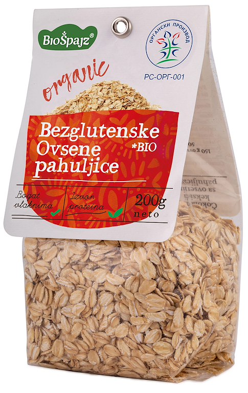 Ovsene pahuljice sitne (sert. bez glutena) (organski proizvod) 200 g Bio Špajz