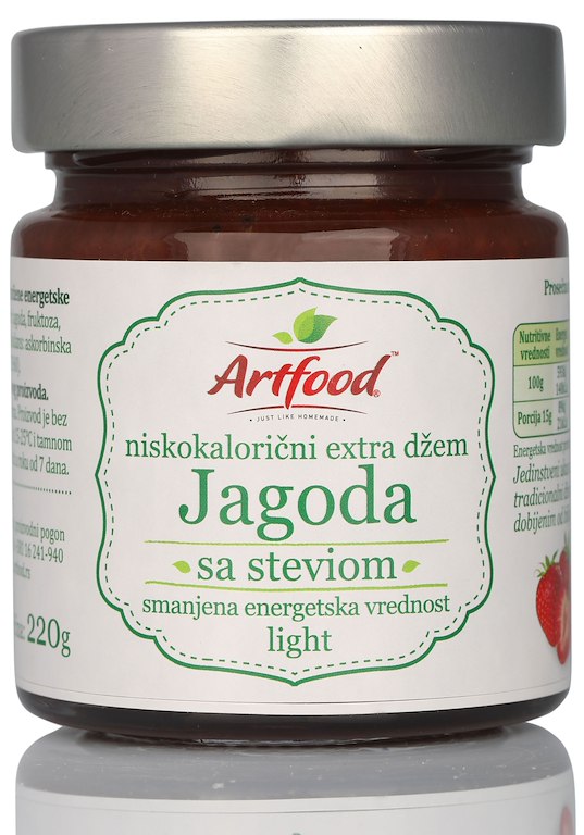 Niskokalorični džem od jagoda sa stevijom light 220 g Artfood