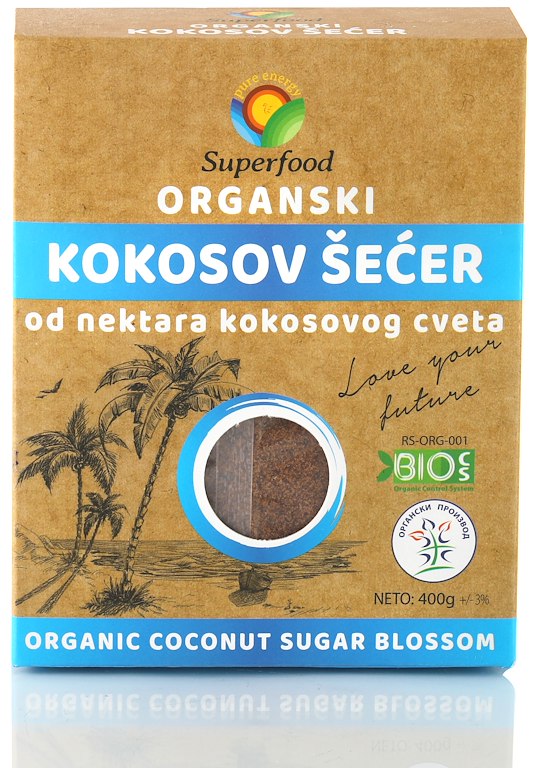 Kokosov šećer (organski proizvod) 400 g Superfood