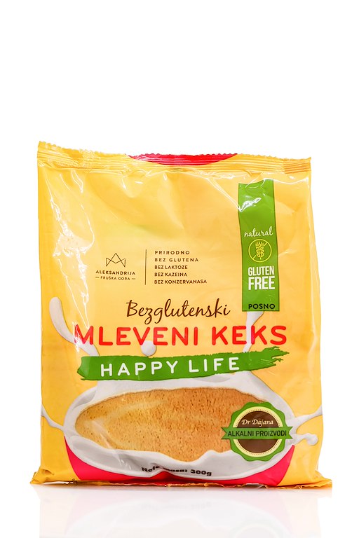 Mleveni keks Happy Life (sert. bez glutena) 300 g Aleksandrija