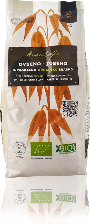 Integralno ovseno brašno (organski proizvod) 1 kg Naše dobro