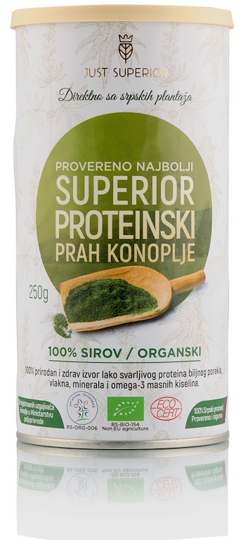 Proteinski prah konoplje (organski proizvod) 250g Just Superior