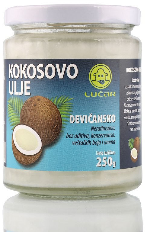 Kokosovo nerafinisano devičansko ulje 250g Lučar