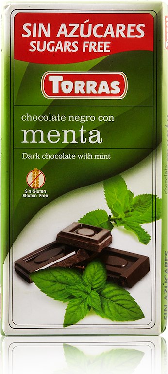 Crna čokolada sa nanom 46% kakaoa (sert.bez glutena) (dijet) 75 g Torras
