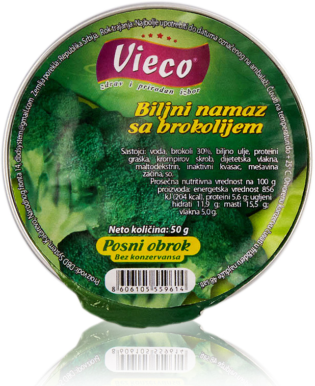 Posni biljni namaz sa brokolijem 50 g Vieco