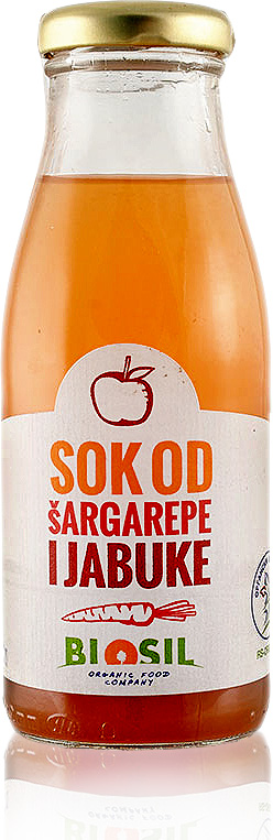 Sok od jabuke i šargarepe (organski proizvod) 250 ml Biosil