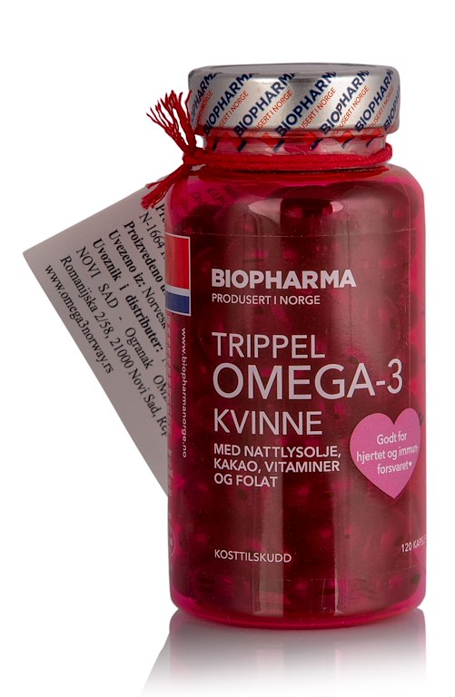 Omega-3 norveške kapsule za žene 120 kom. Biopharma