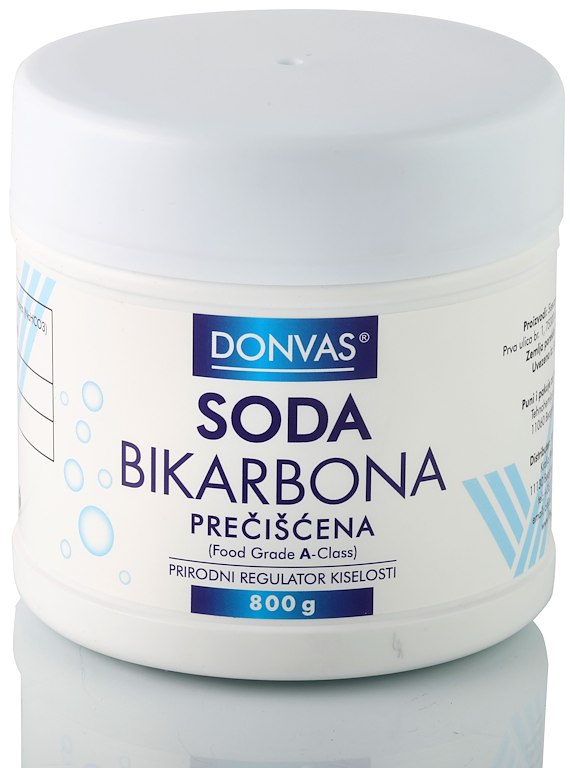 Soda bikarbona prečišćena 800 g Donvas