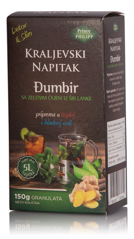 Kraljevski napitak od đumbira sa zelenim čajem 150 g Prince Philipp