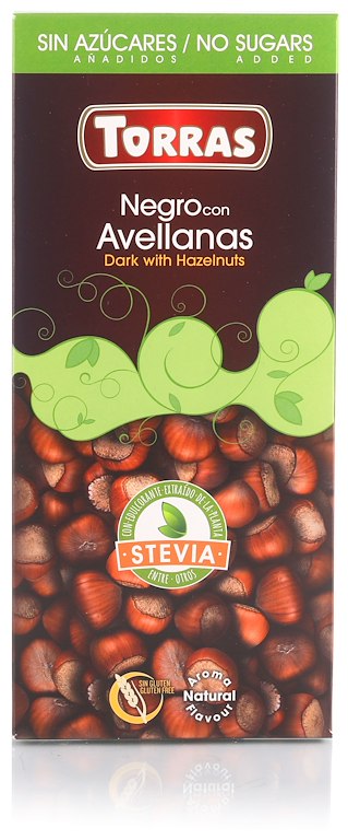 Crna čokolada sa lešnikom 54% kakaa (dijet) 125 g Torras
