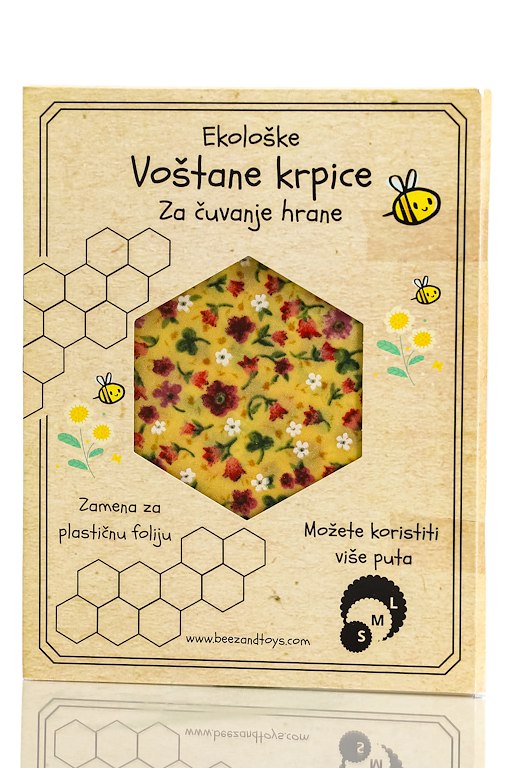 Ekološke voštane krpice za čuvanje hrane 3 kom Beez&Toys