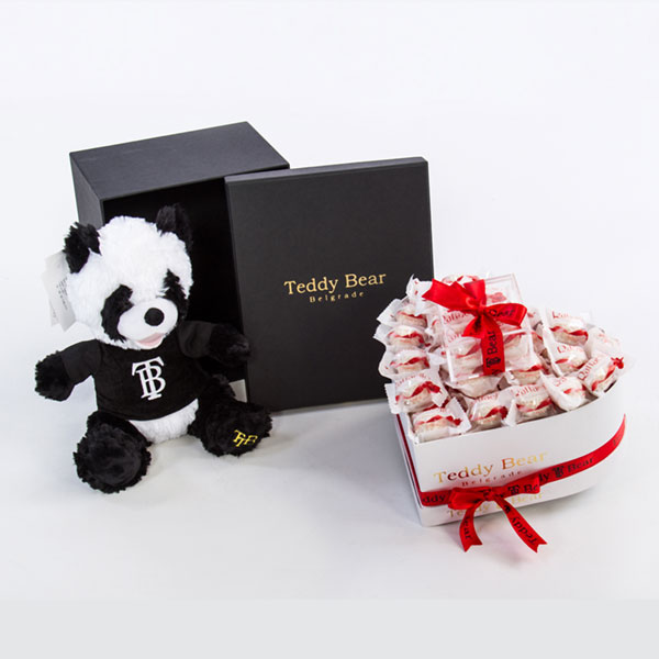 Teddy Bear ® Panda ™ 30cm + Raffaello Heart