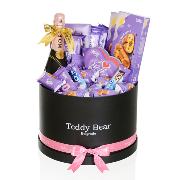 Teddy Bear® Milka box veliki sa Moetom