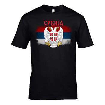 Crna majica "Srpska zastava"