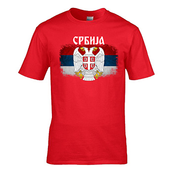 Crvena majica "Srpska zastava"