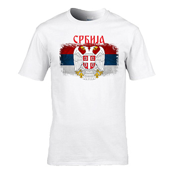 Bela majica "Srpska zastava"