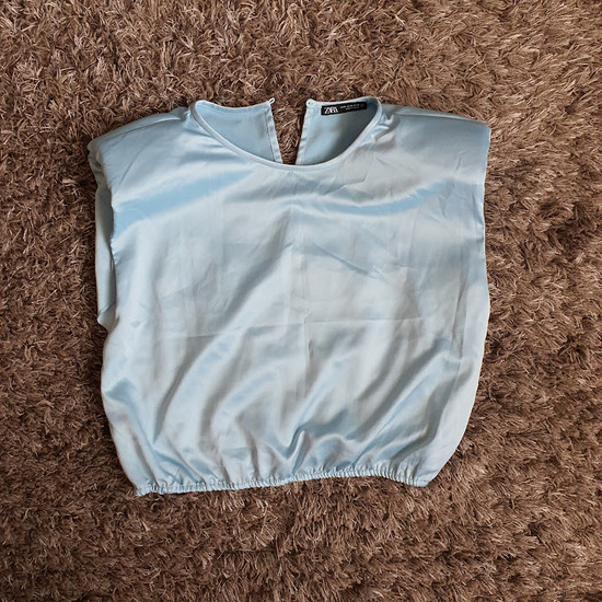 Zara crop bluza za naramenicama