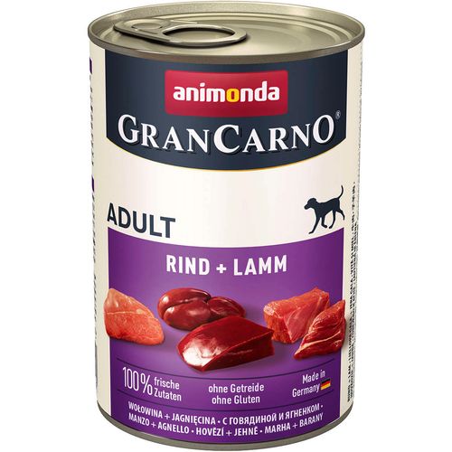 animonda GranCarno Adult govedina i jagnjetina, mokra hrana za odrasle pse 400g