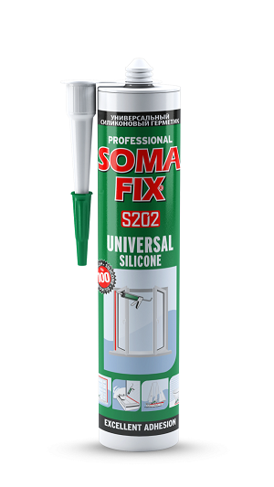 Silikon Somafix S202 univ.crni 280ml