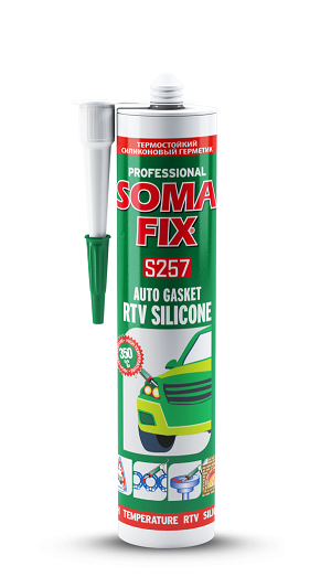 Silikon Somafix S357 RTV 350c crveni 310ml