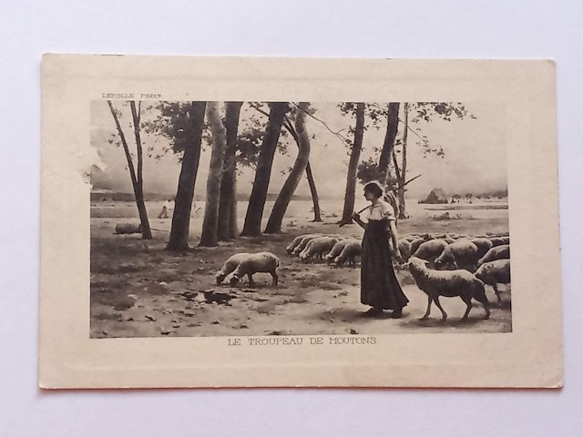 Devojka - Čobanica sa Ovcama - Putovala 1913.g -