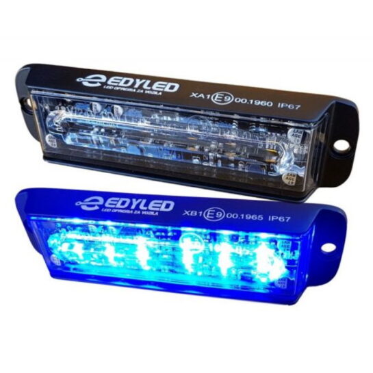 Blinker LED, flash, 12/24V, 6 LED, plavi za masku vozila – Golmax 31013