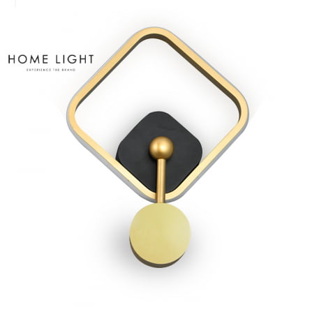 HOME LIGHT – VESTA 466 15W 3000K CRNA/BRUŠENO ZLATO