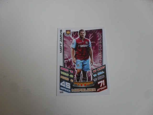 TOPPS MATCH ATTAX - MATT JARVIS