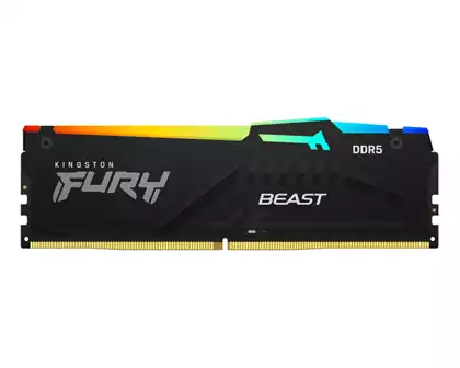 KINGSTON DIMM DDR5 64GB (2x32GB kit) 5200MT/s KF552C40BBAK2-64 Fury Beast RGB black