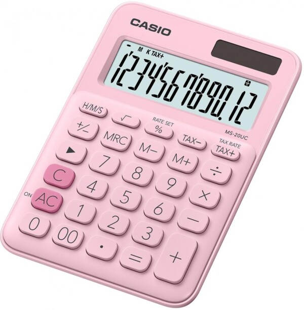 CASIO Kalkulator stoni MS-20UC pink