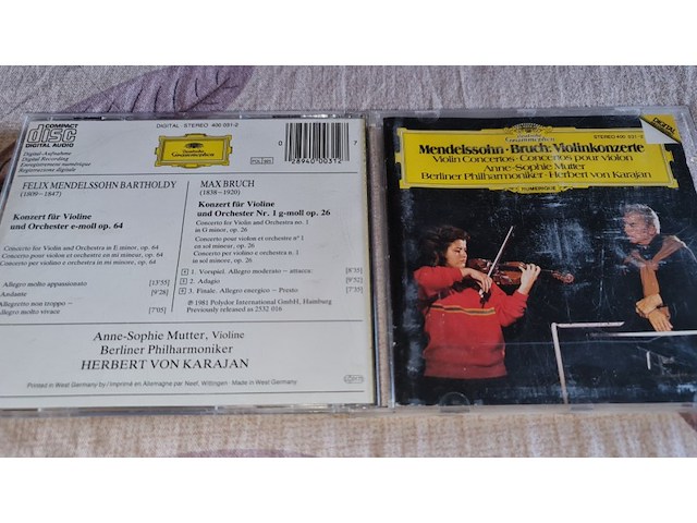 Mendelson / Bruch - Violinkonzerte , ORIGINAL