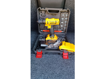 Dewalt Aku šrafilica/bušilica 24v + pribor + dve baterije