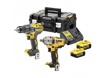 DEWALT Set DCK2077P2T Akumulatorskih bušilica (DCD791 + DCF894 + 2 x baterija 18V/5Ah + punjač + ...