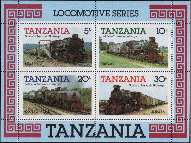 kt510x 07.okt1985 Tanzania MiBl44-268-71 **