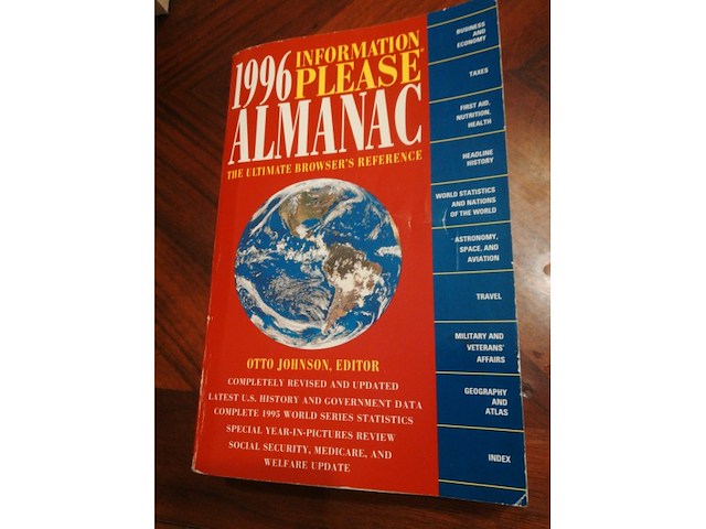 The world almanac and book of facts, 1996 Otto Johnson