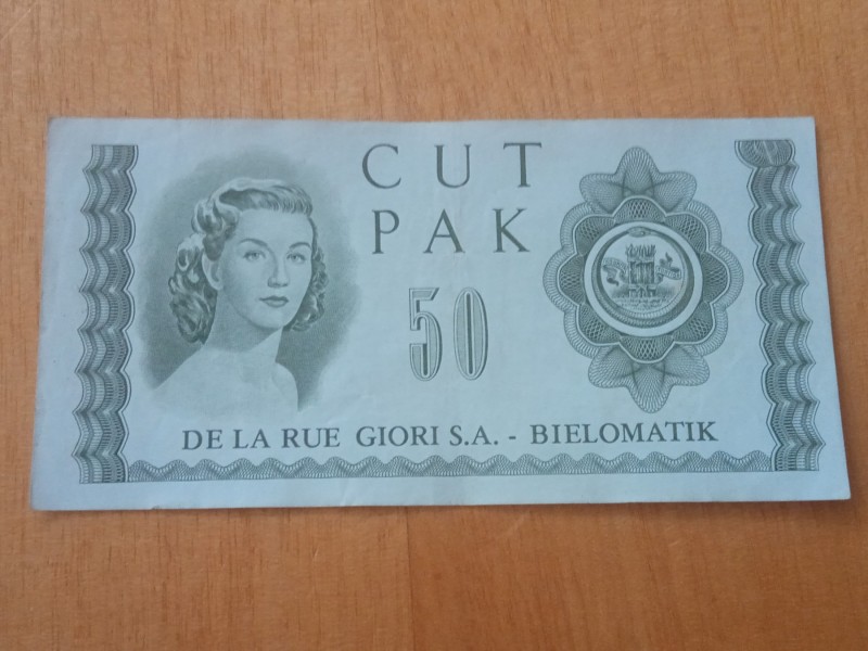 50 Cut Pak - De La Rue Giori S.A - Bielomatik -