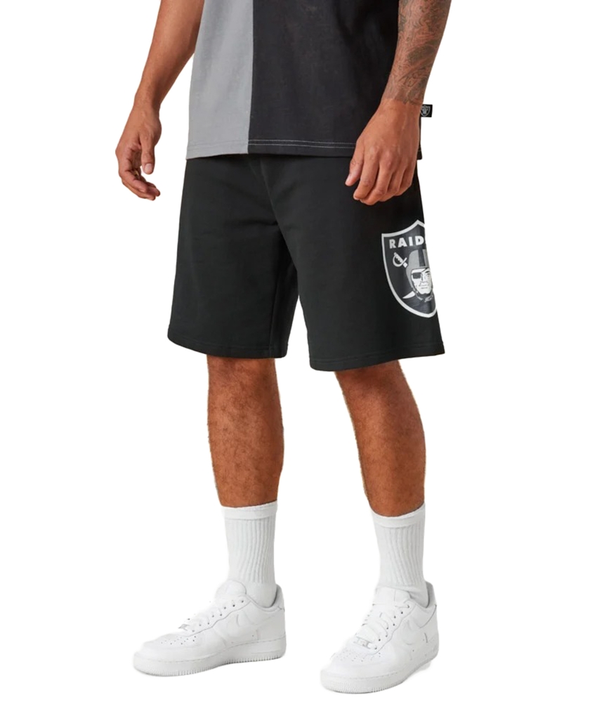 LAS VEGAS RAIDERS WASHED TEAM LOGO BLACK SHORTS