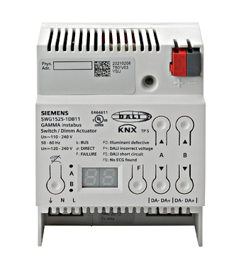 Switch/Dimming aktuator‚ 2 x DALI‚ 20 ECG po DALI izlazu